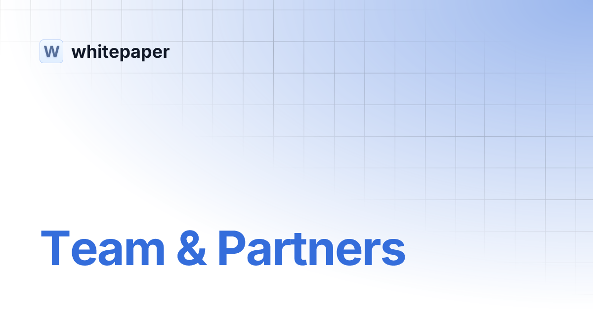 Team & Partners | whitepaper